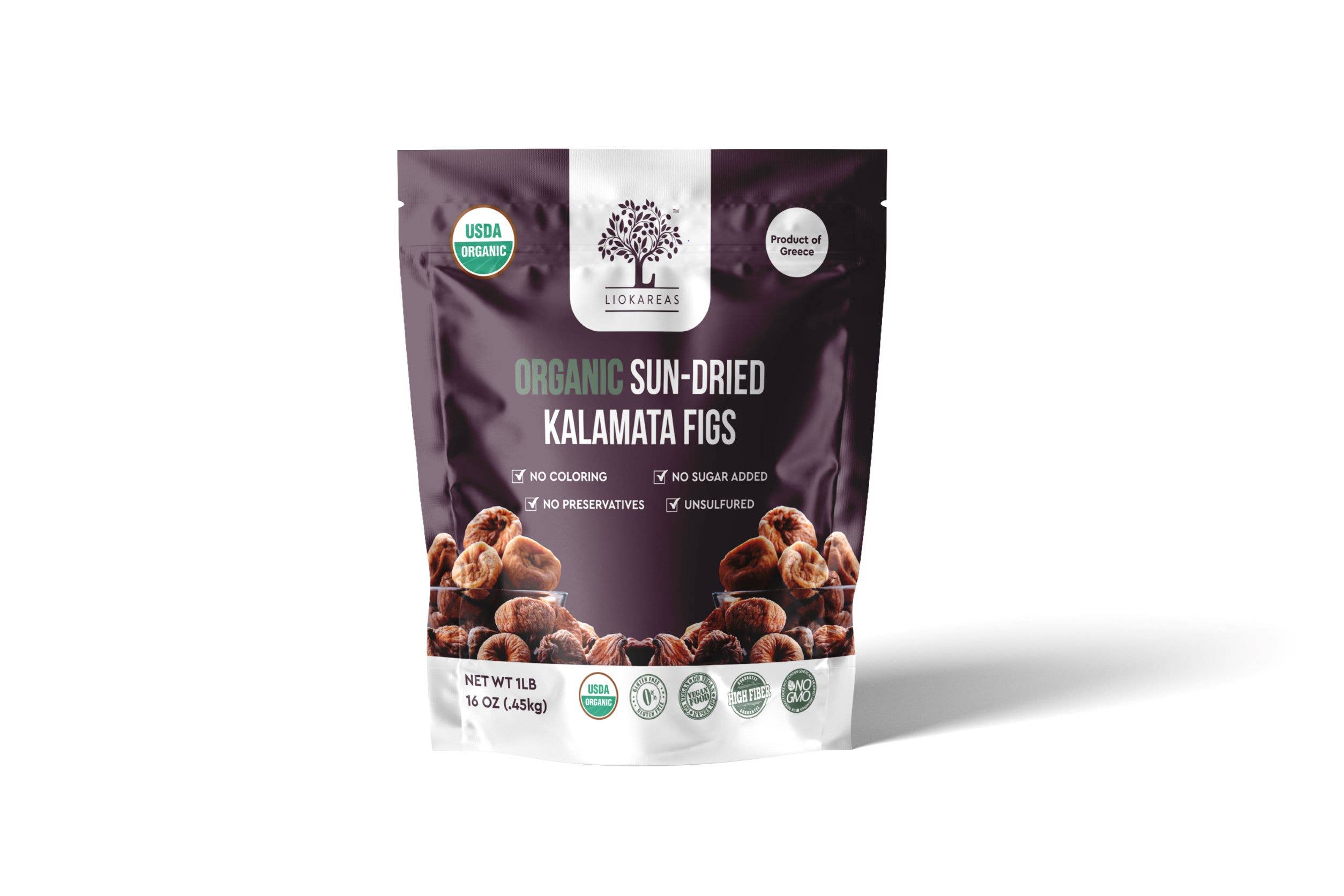 Liokareas Organic Sun-Dried Kalamata Figs | Premium Greek Fruit
