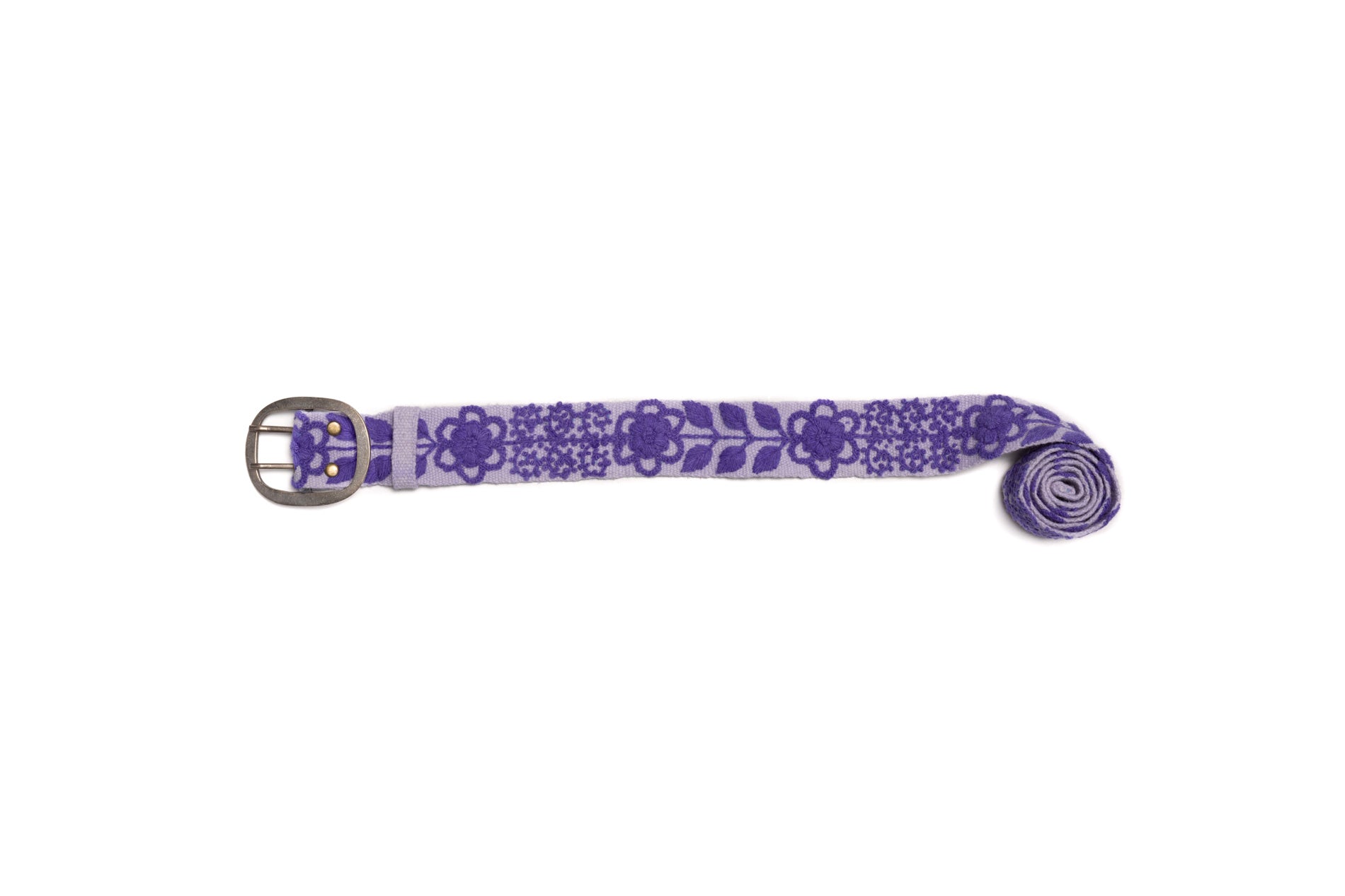 Eliza Embroidered Belt | Hand-Loomed Wool Floral Accessory