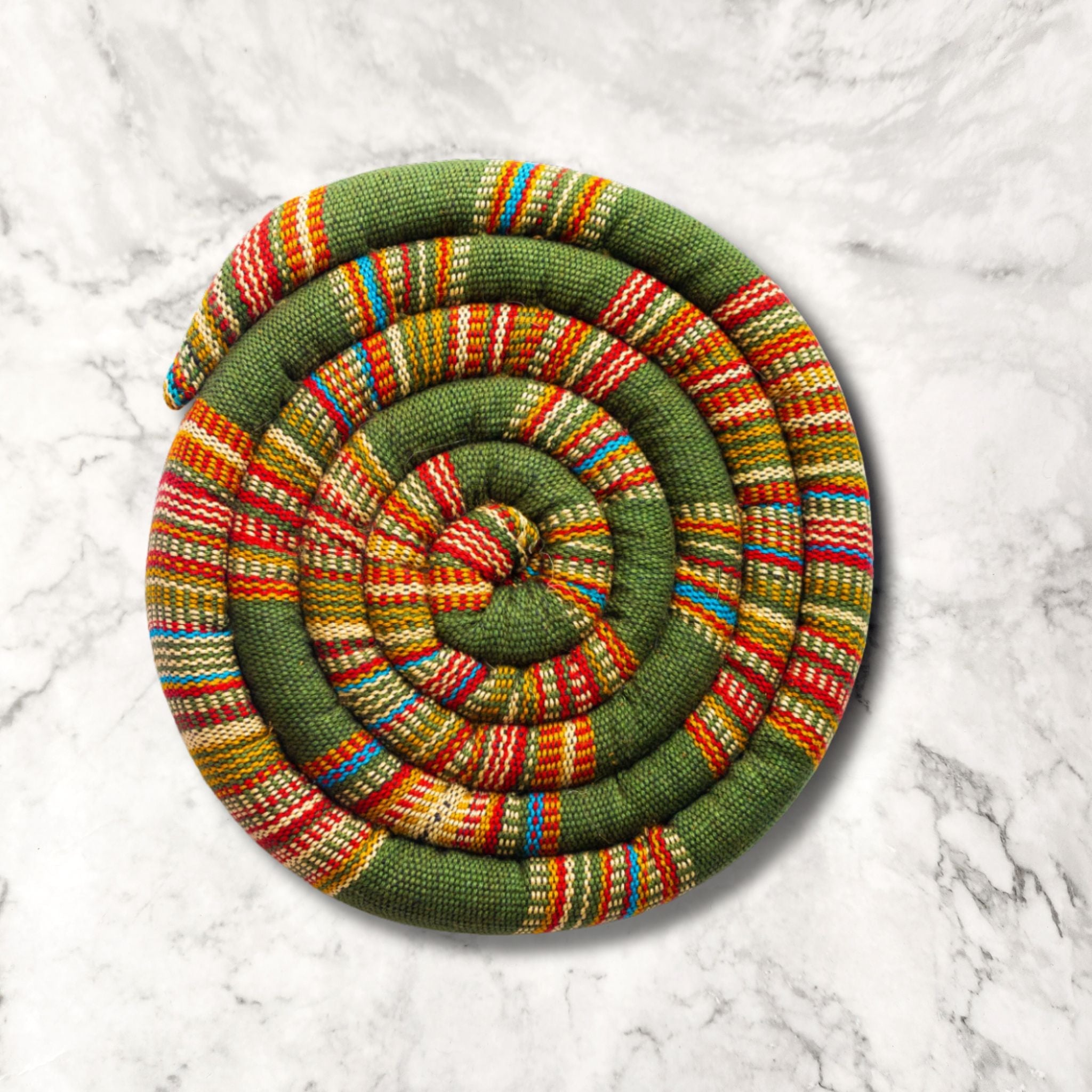 Large Spiral Spiced Trivet | Handmade Microwavable Warmer