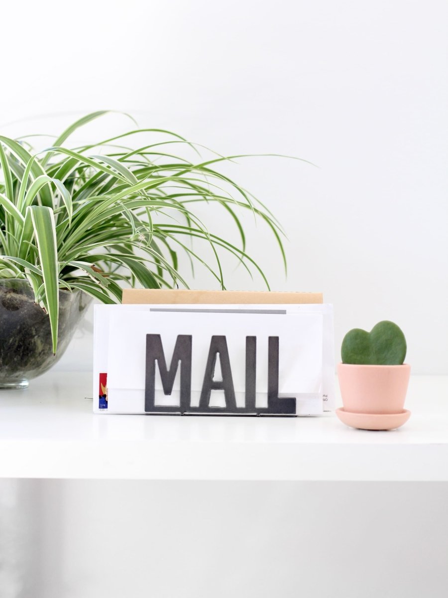 Metal Mail Organizer | Durable Industrial Steel Mail Holder